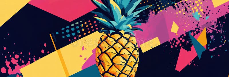 Exploring Vibrant Geometric Patterns with an Abstract Pineapple Design ...