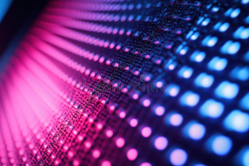 Exploring Vibrant Led Light Patterns, a Close-up View of Glowing Pixels ...