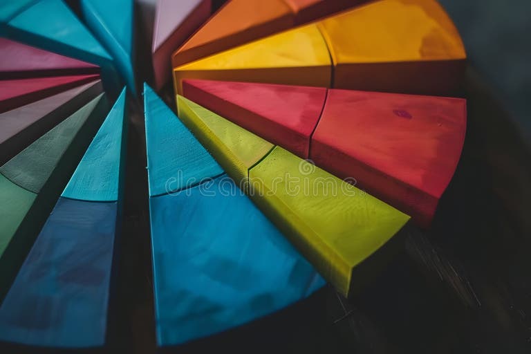 Exploring the Vibrant Spectrum, a Colorful Array of Hues in Geometric ...