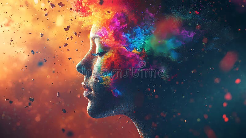 Exploring the Vibrant Spectrum of Thoughts a Portrait of a Creative ...