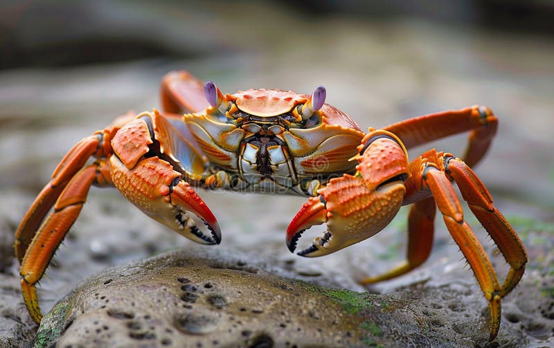 Exploring the Vibrant World of the Red Claw Crab -Generative Ai Stock ...