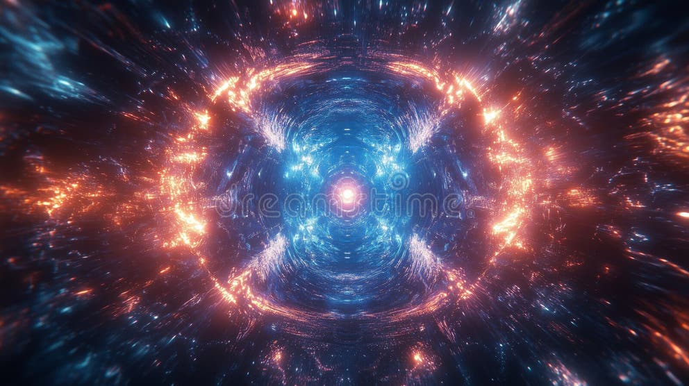 Exploring the Vivid Depths of a Cosmic Light Vortex Stock Illustration ...