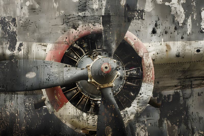 Exploring the Weathered Propeller and Engine of a Vintage Aircraft, a ...