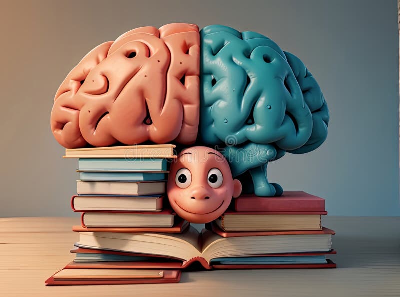 Exploring the Whimsical Brain: a Library of Knowledge. Stock ...