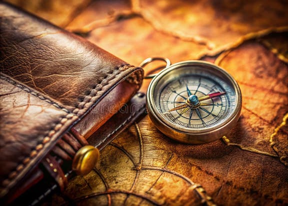 Exploring the Wild a CloseUp of Essential Navigation Tools Compass and ...