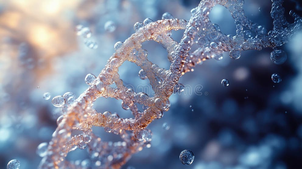 Exploring the Wonders of DNA in a Liquid Environment Stock Image ...