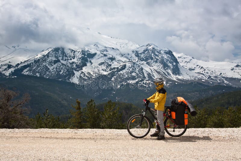 Exploring the World by Bicycle. Stock Photo - Image of fitness, biker ...