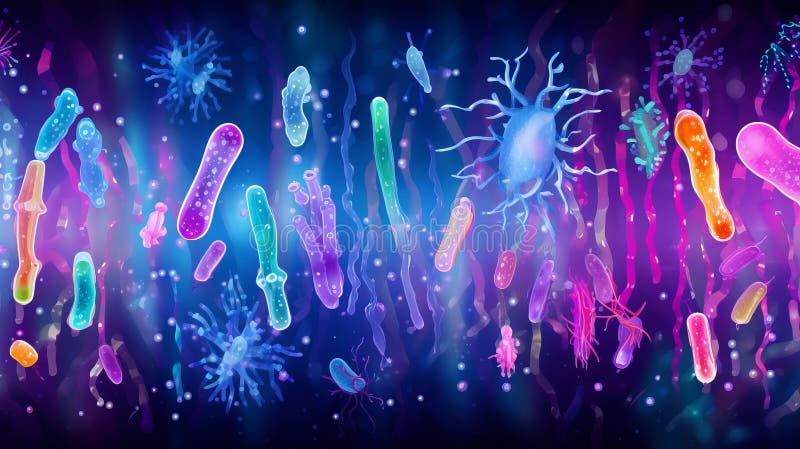 Exploring the World of Microbes Bacterial Colony on Pastel Color ...