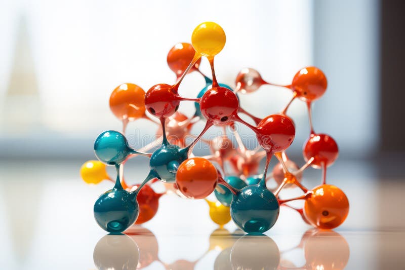 Exploring the World of Molecules Close Up. AI Generated Stock ...