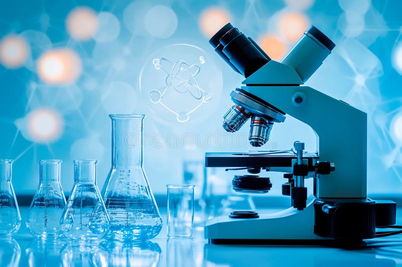 Exploring the World of Science through a Microscope in a Vibrant ...