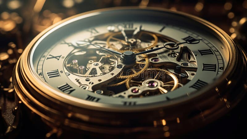 Exploring the World of Vintage Timepieces. Generative Ai Stock ...
