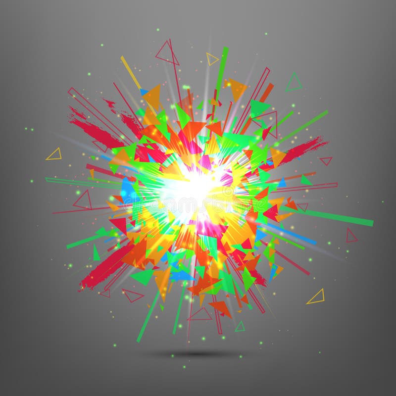 Explosión Abstracta Del Vector Blastexplosion Que Brilla Intensamente ...