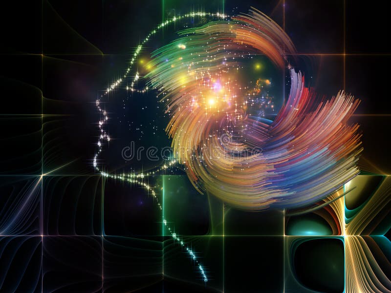 Luces de la mente stock de ilustración. Ilustración de línea - 44993147