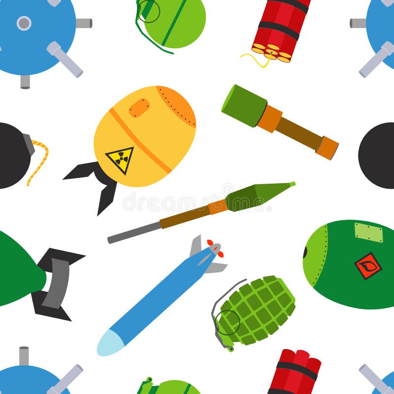 Explosief Patroon Van Gevaarlijke Bommen Stock Illustratie ...