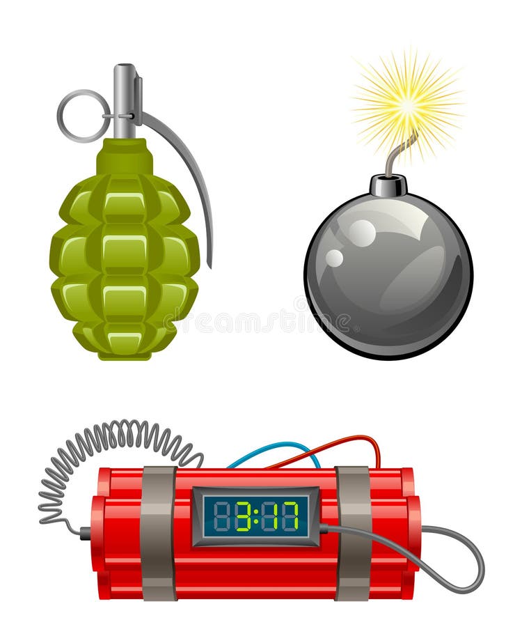 Explosieve reeks vector illustratie. Illustration of granaat - 74495481