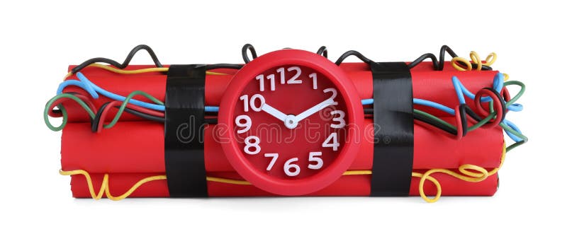 Tijdbom Met Dynamiet Op Houten Tafels Stock Foto - Image of dynamiet ...