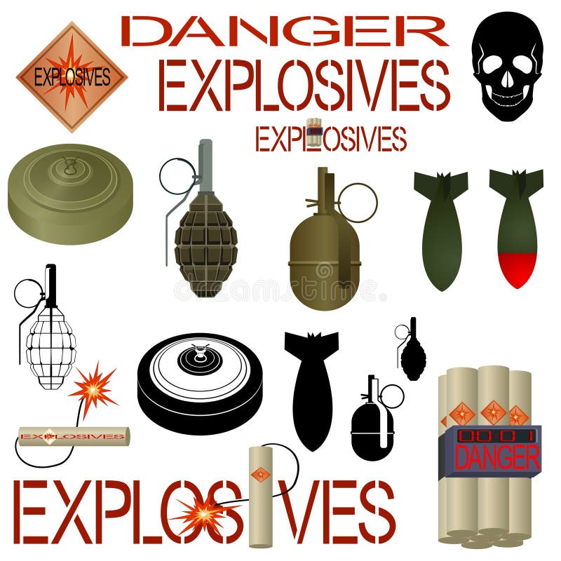 Explosifs Militaires Et Industriels Illustration Stock - Illustration ...