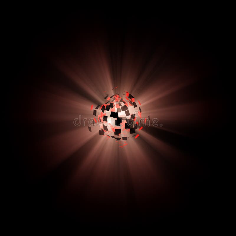 Exploding Ball Could Represent New Beginnings or Ideas Stock ...