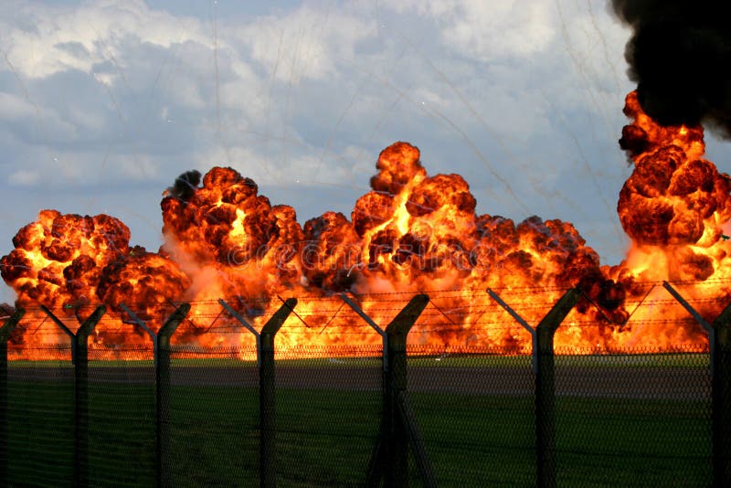 Explosion image stock. Image du explosion, essence, barrière - 63643075