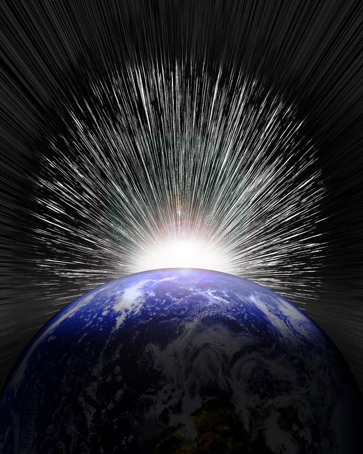 Exploding Earth stock illustration. Illustration of flaming - 16269889