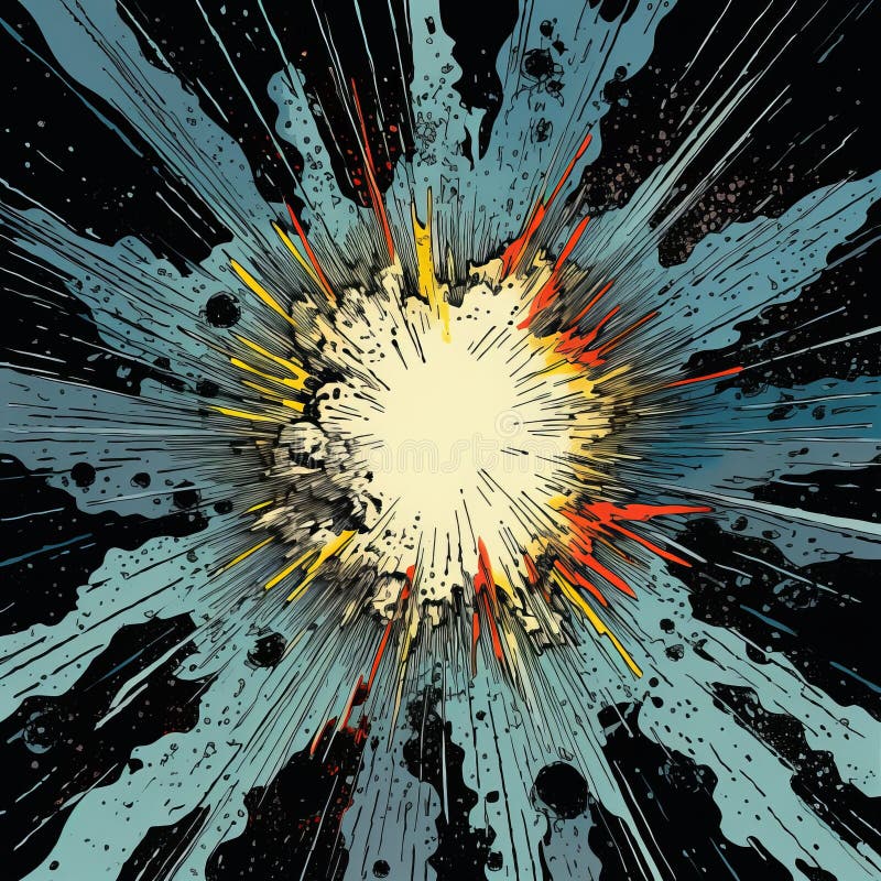 Explosive Comic Book Art: a Vibrant Blend of Colors and Styles Stock ...