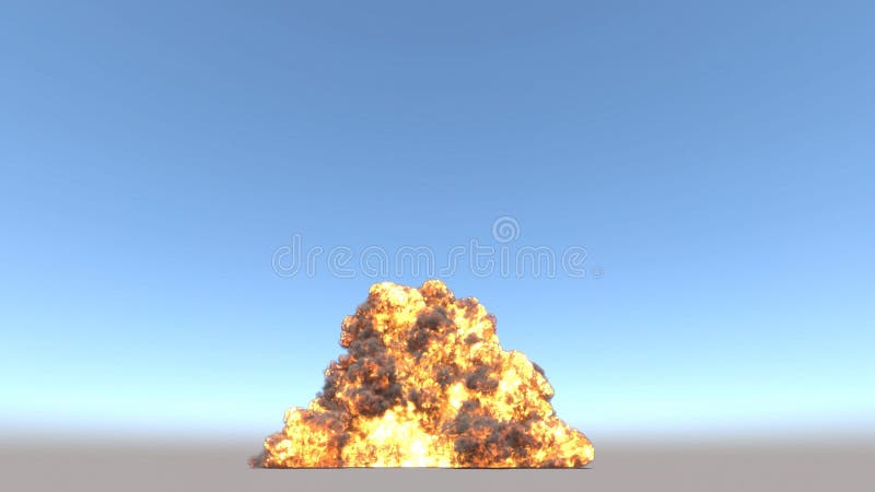 Explosion Against Blue Background Stock Illustration - Illustration of ...