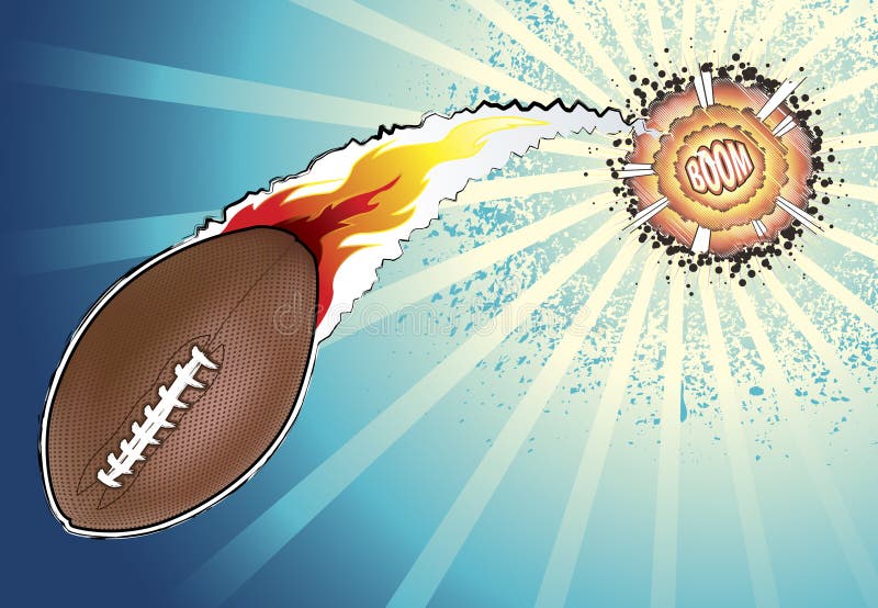 Explosion of American Football Stock Vector - Illustration of flying ...