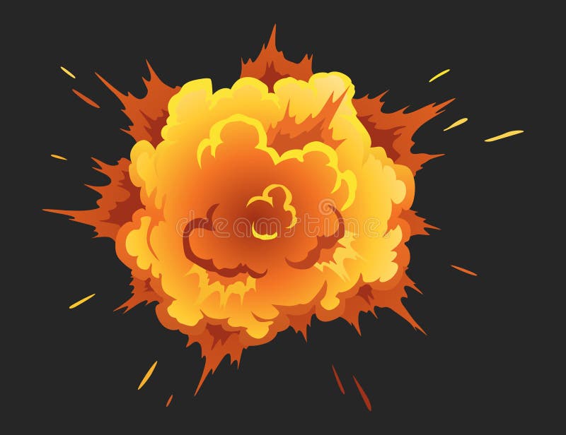 Explosion Animation Effect for Game. Burst Explosion in Cartoon Style ...