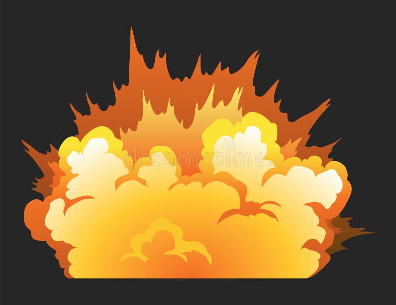 Explosion Animation Effect for Game. Burst Explosion in Cartoon Style ...