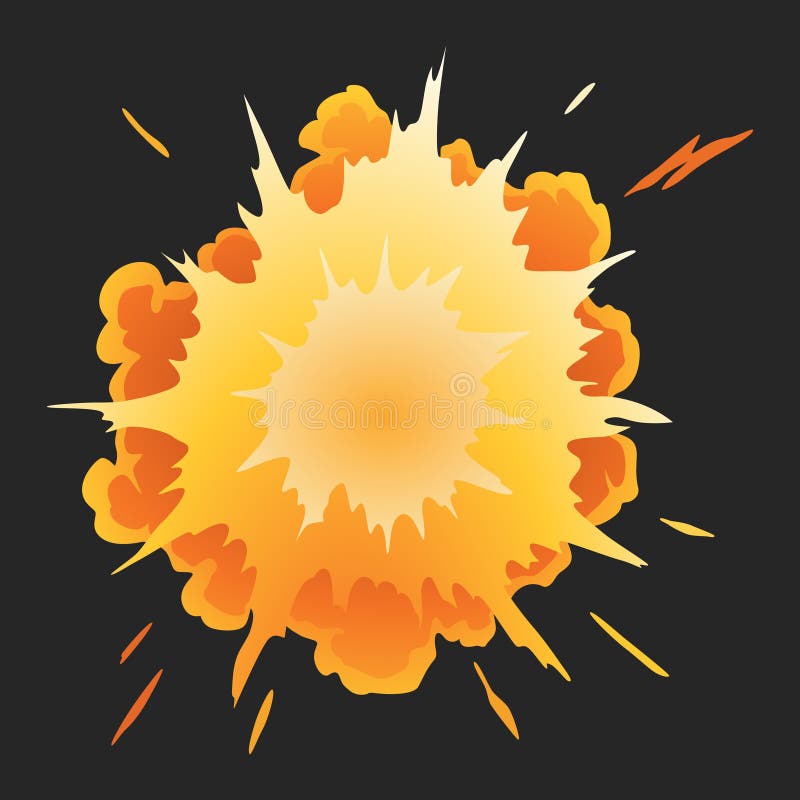 Explosion Animation Effect for Game. Burst Explosion in Cartoon Style ...