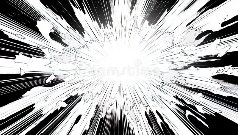 An Explosion in Anime Style. Stock Illustration - Illustration of font ...