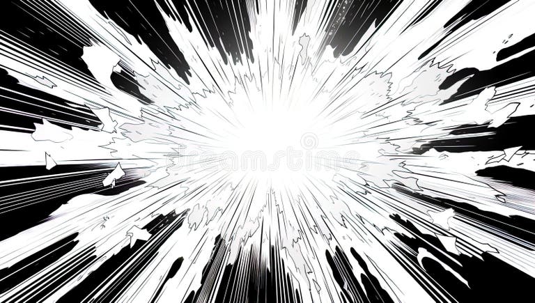 An Explosion in Anime Style. Stock Illustration - Illustration of font ...