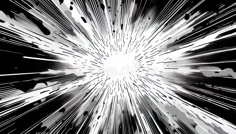 An Explosion in Anime Style. Stock Illustration - Illustration of ...