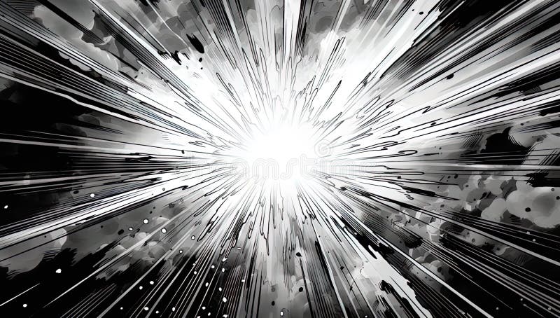 An Explosion in Anime Style. Stock Illustration - Illustration of burst ...