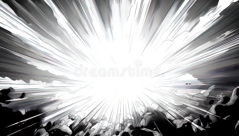 An Explosion in Anime Style. Stock Illustration - Illustration of ...