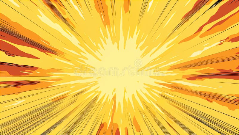 An Explosion in Anime Style. Stock Illustration - Illustration of great ...