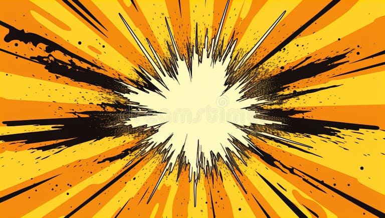 An Explosion in Anime Style. Stock Illustration - Illustration of ...