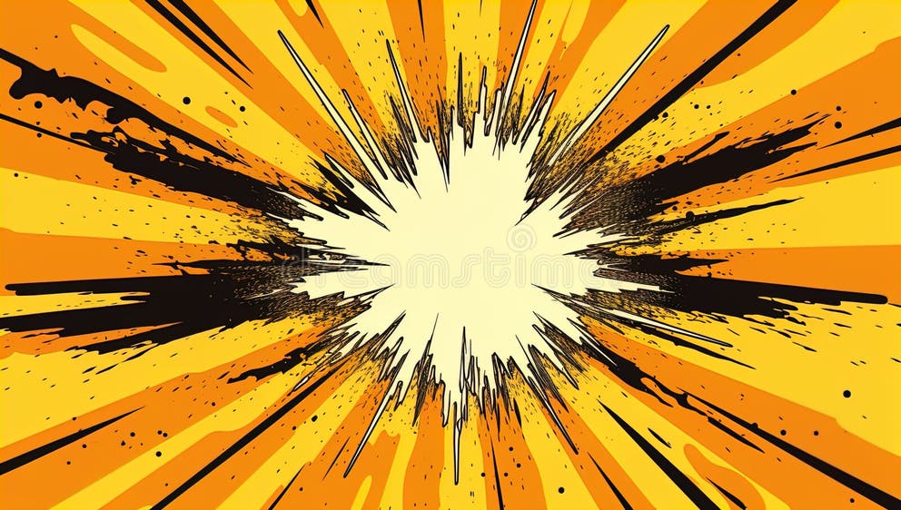 An Explosion in Anime Style. Stock Illustration - Illustration of ...