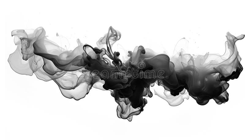 Explosion of Black Acrylic Ink Stock Photo - Illustration of isolated ...