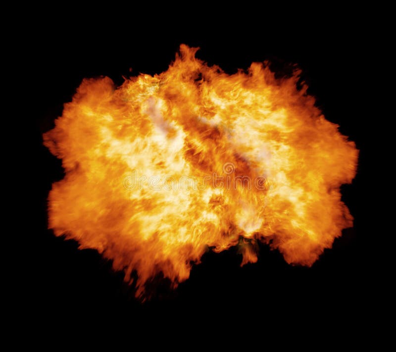 Explosion on Black Background Stock Photo - Image of raging, fire ...