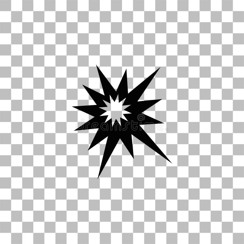 Explosion icon flat stock vector. Illustration of icon - 149212931
