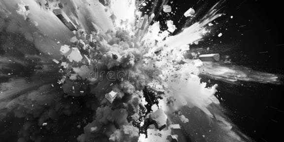 Explosion in Black and White, a Dramatic Moment Captured on Camera ...