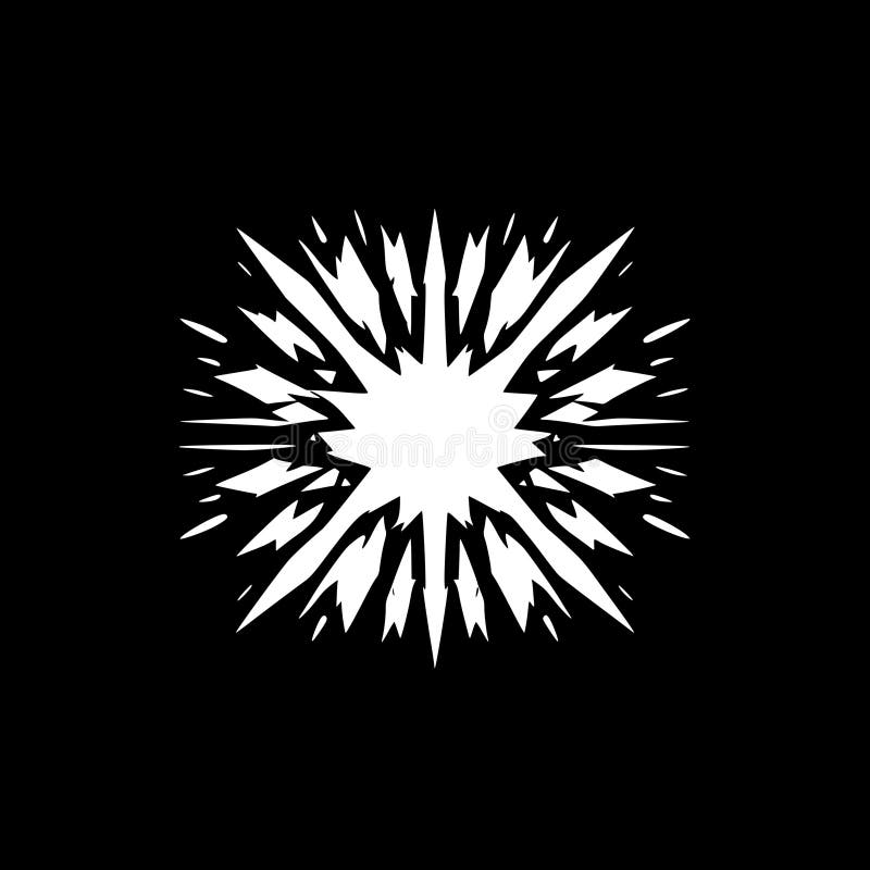 Explosion - Black and White Vector Illustration Stock Vector ...