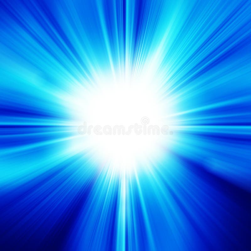 Blue Burst - Abstract Lights Background Stock Illustration ...
