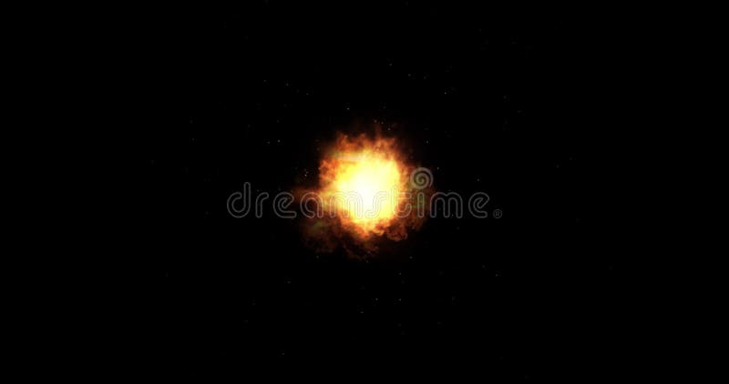 Explosion Bomb Fire, Black Screen Smoke Effect, Animation 4k Stock ...