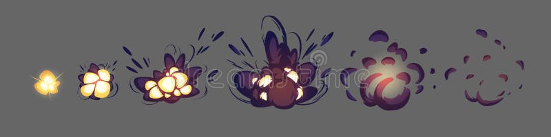 Explosion of Bomb, Rocket Hit Blast Stock Illustration - Illustration ...