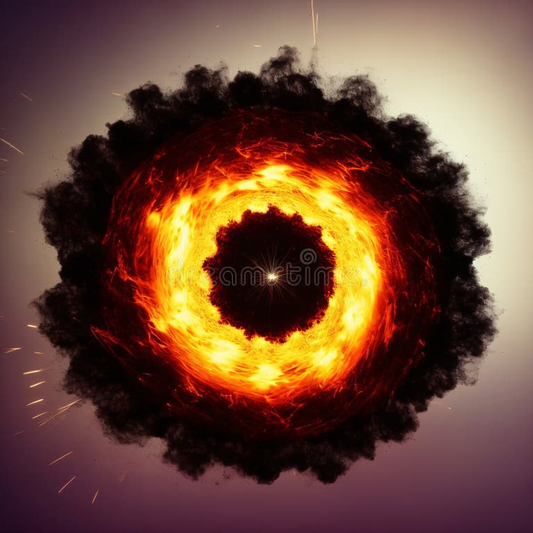 Explosion Border Isolated on Transparent Background - Generative AI ...
