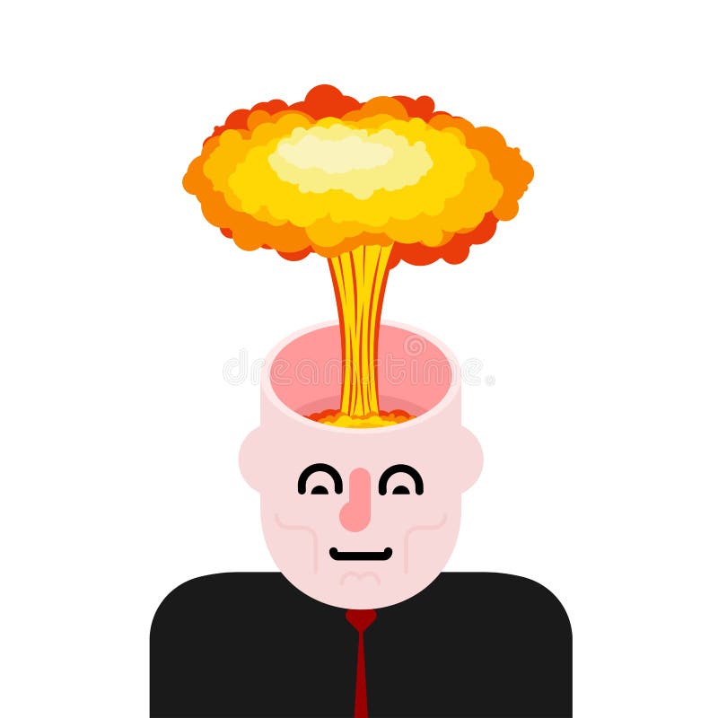 Explosion of Brain. Open Head Stock Vector - Illustration of adult ...