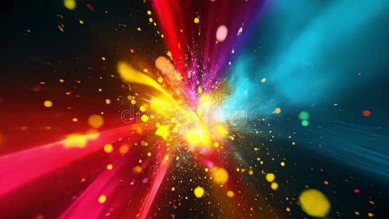 An Explosion of Bright Colors and Shapes Signify the Energy and ...