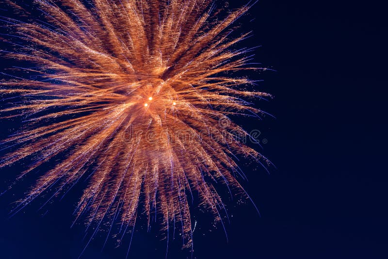 An Explosion of Bright Single Fireworks, Against the Background of the ...